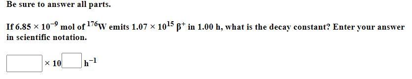 Solved Be sure to answer all parts. What is the specific | Chegg.com