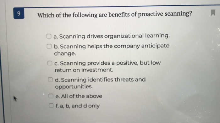 Solved Which of the following are benefits of proactive | Chegg.com