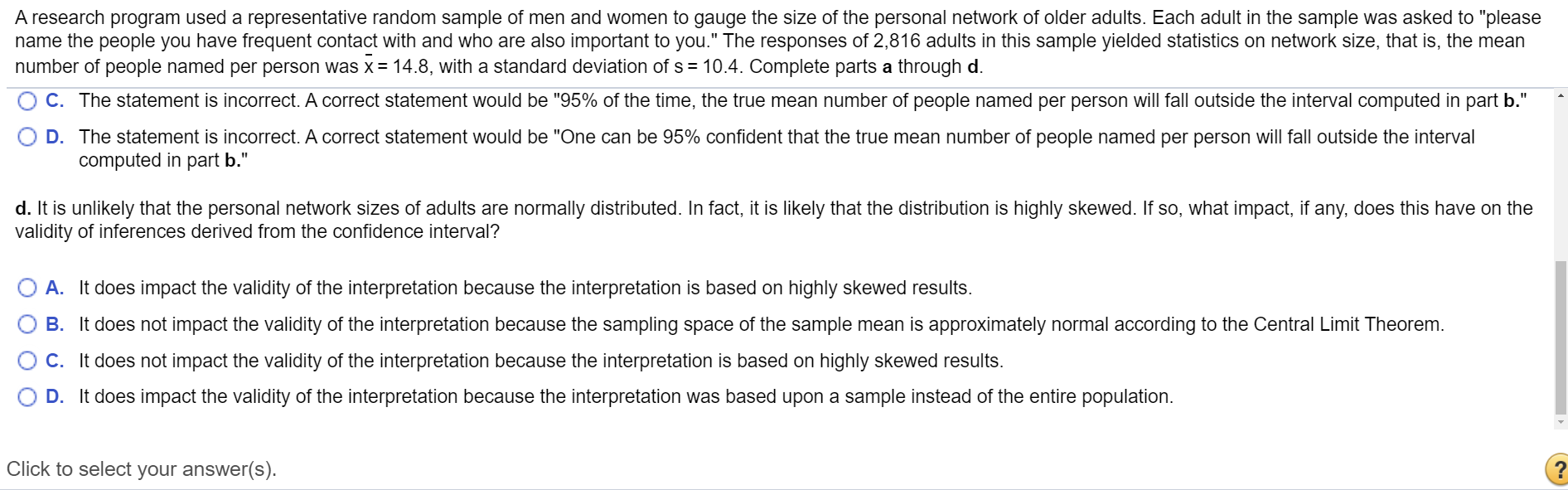Solved A research program used a representative random | Chegg.com