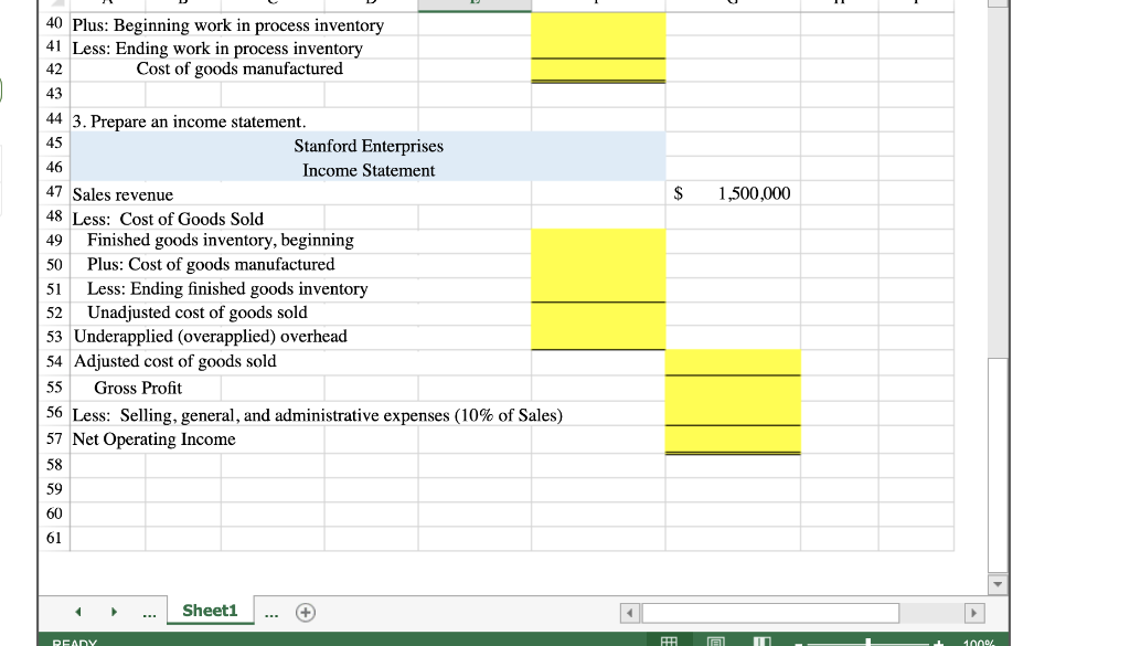 Solved 1. Calculate and dispose of overapplied or | Chegg.com