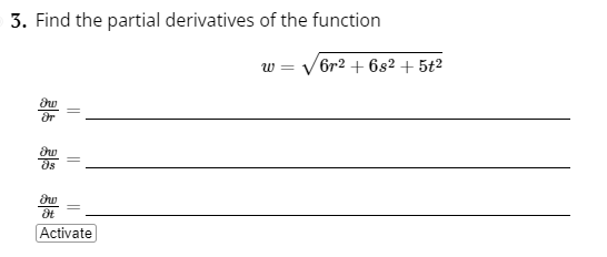Solved 3. Find the partial derivatives of the function | Chegg.com