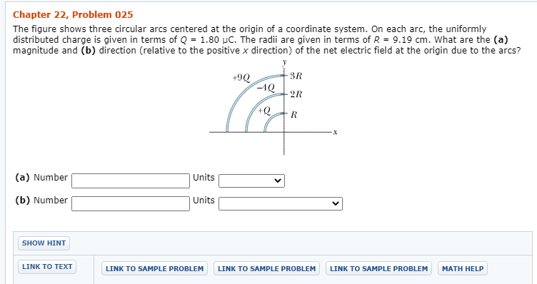 Solved The figure shows three circular arcs centered at the | Chegg.com