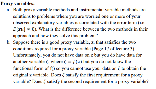 Proxy Variables A Both Proxy Variable Methods And