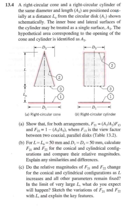 Solved 13.4 A right-circular cone and a right-circular | Chegg.com