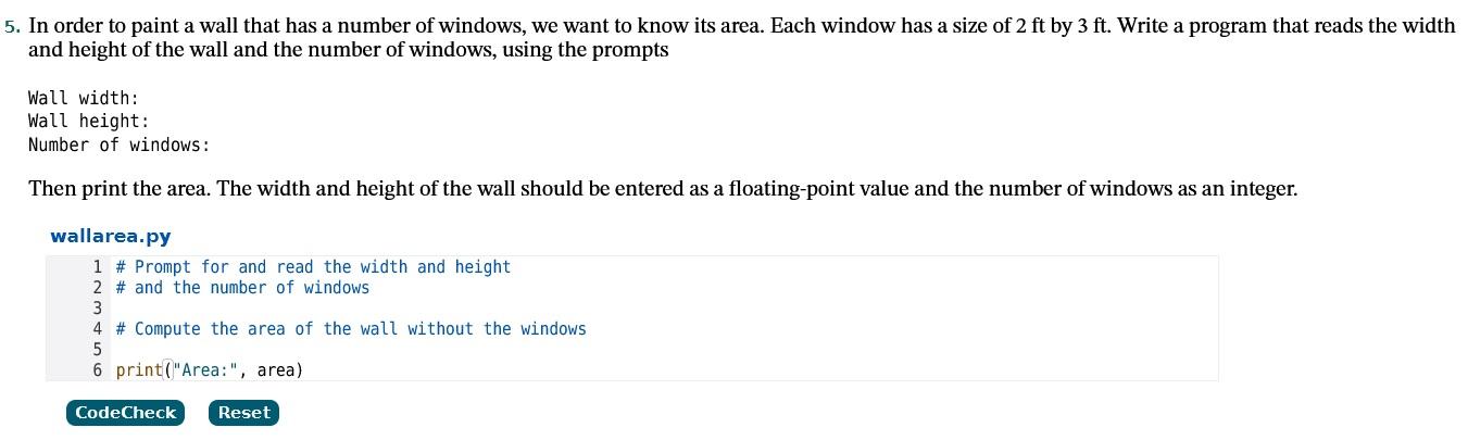 Solved 5. In order to paint a wall that has a number of | Chegg.com