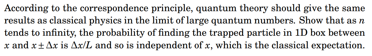Solved According to the correspondence principle, quantum | Chegg.com
