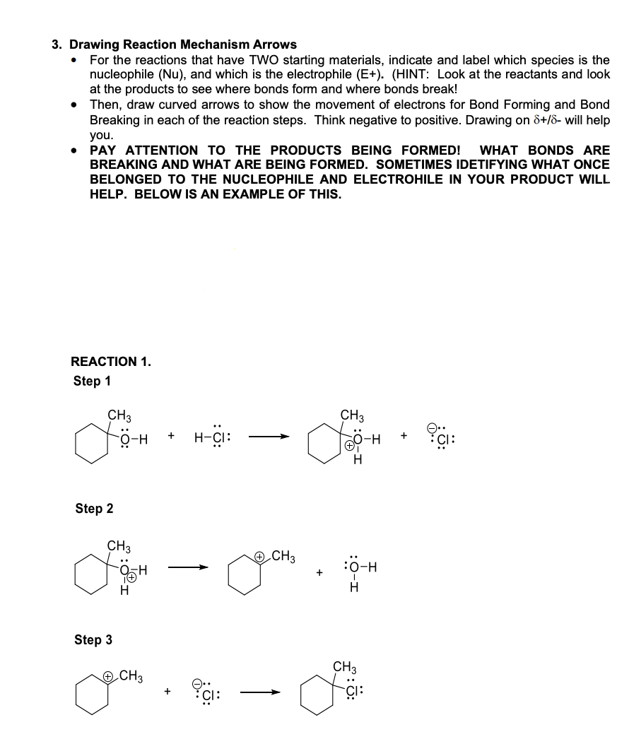 Solved Drawing Reaction Mechanism ArrowsFor the reactions | Chegg.com