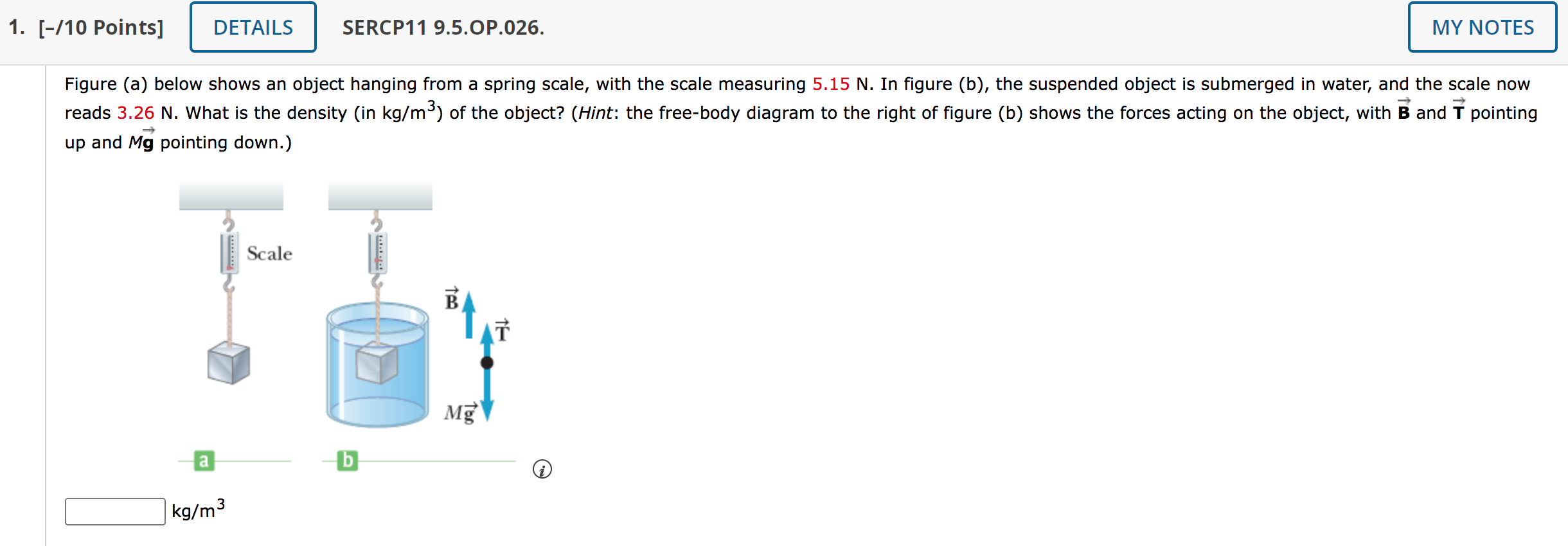 Figure (a) below shows an object hanging from a | Chegg.com