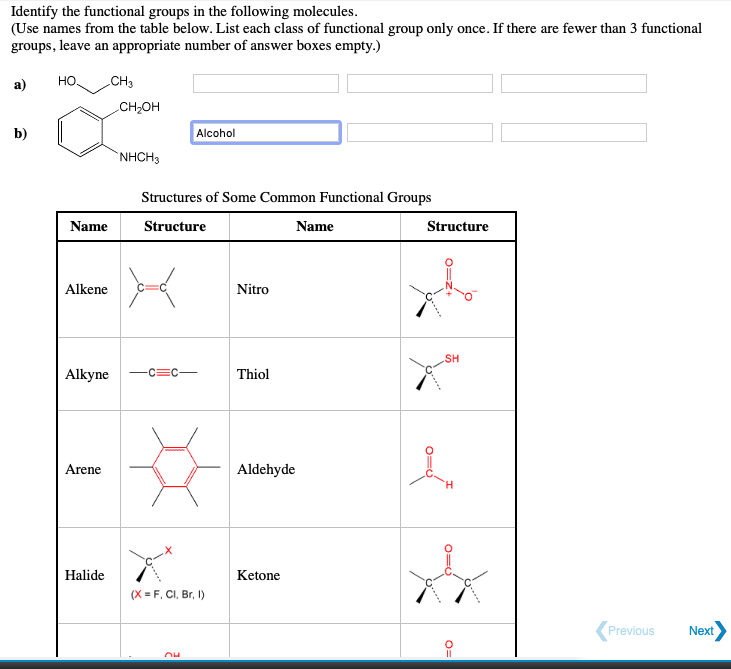 Solved Identify the functional groups in the following | Chegg.com