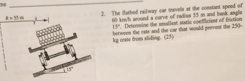 Solved ne2. ﻿The flatbed railway car travels at the constant | Chegg.com