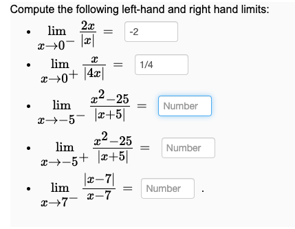 Solved Compute the following left-hand and right hand | Chegg.com