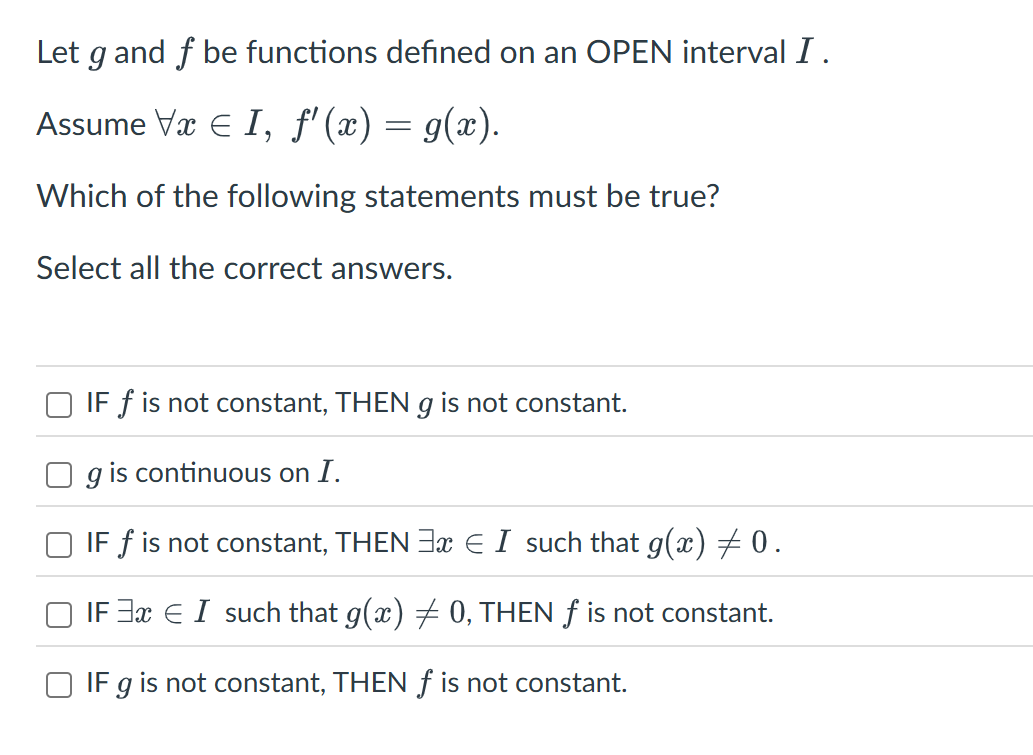 Solved by an EXPERT Let g ﻿and f be ﻿functions defined on an ﻿OPEN | Chegg.com