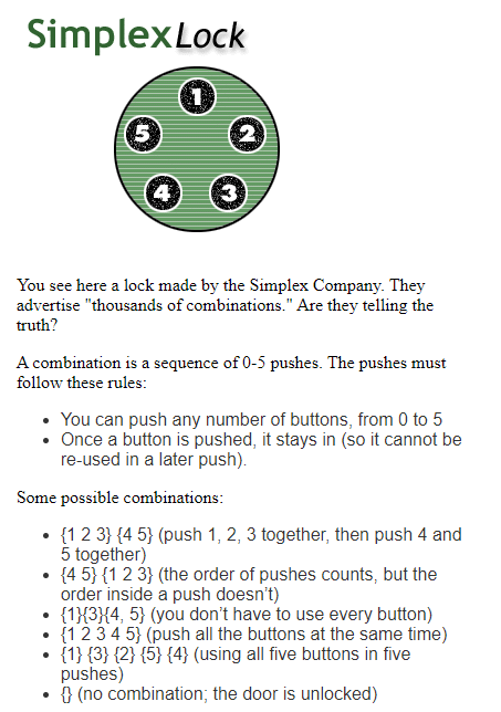 Solved SimplexLock You see here a lock made by the Simplex | Chegg.com