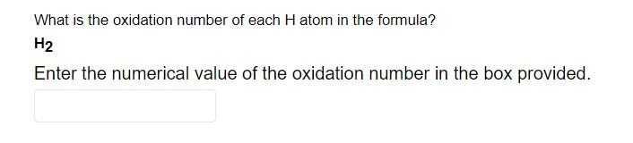Solved What is the oxidation number of each H atom in the | Chegg.com
