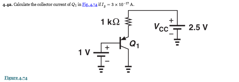 Solved 4.42. ﻿Calculate the collector current of Q_(1) ﻿in | Chegg.com