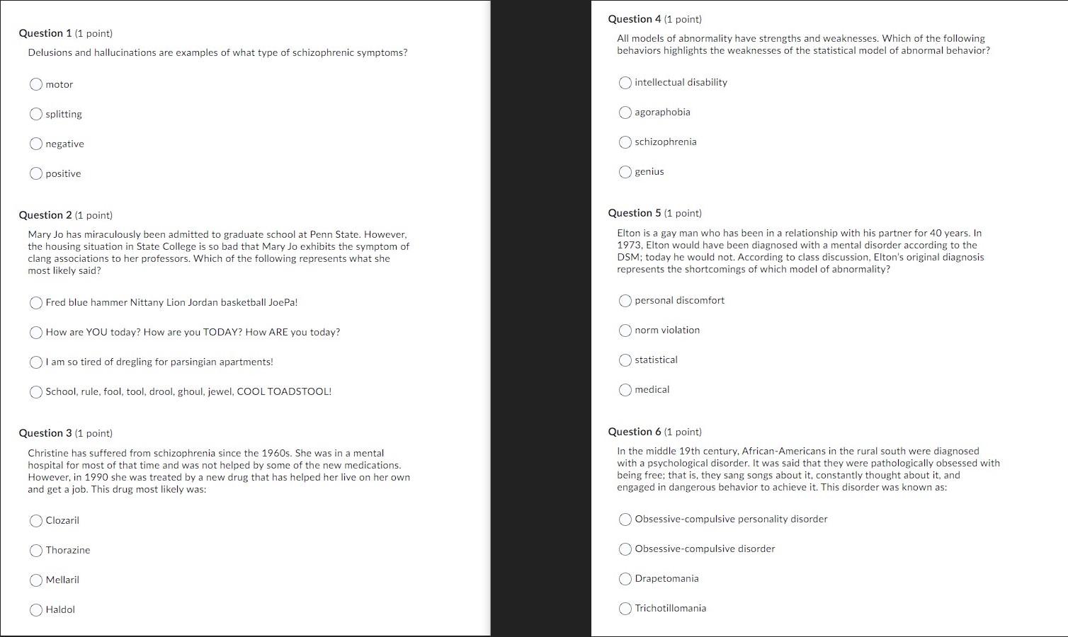 Solved Question 1 (1 point) Delusions and hallucinations are | Chegg.com