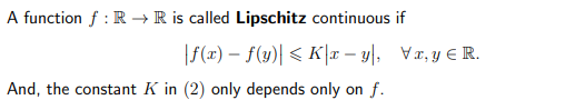 Solved A function f: R R is called Lipschitz continuous if | Chegg.com