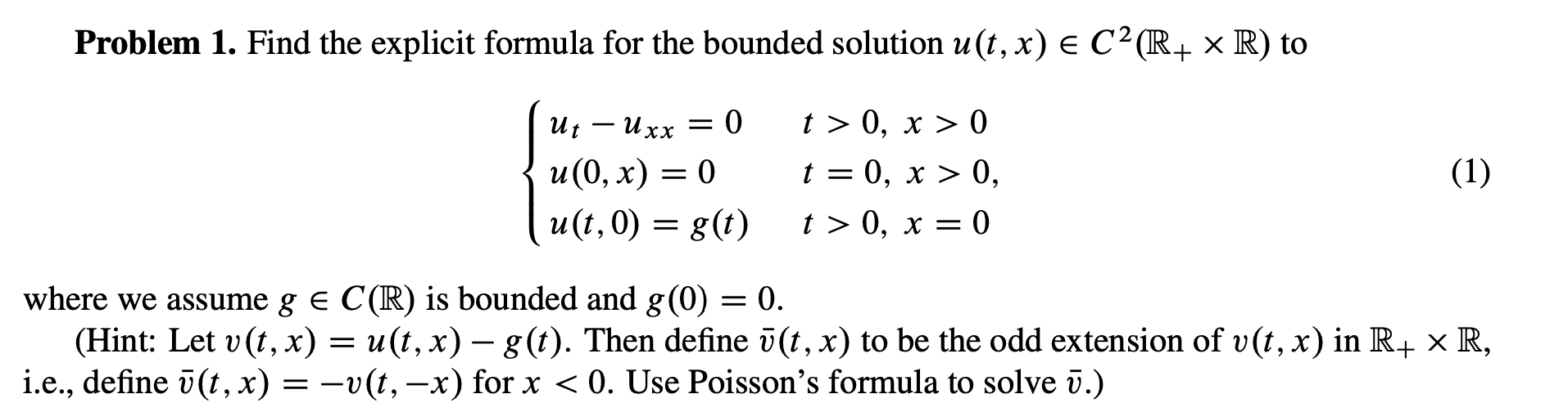 Solved Problem 1. Find the explicit formula for the bounded | Chegg.com