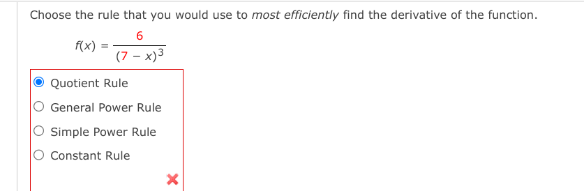 Solved Choose the rule that you would use to most | Chegg.com
