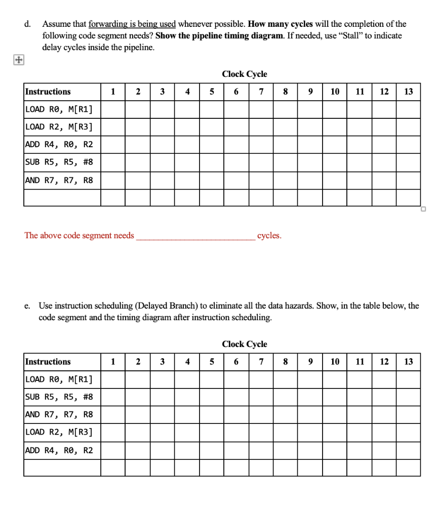 Q2. [10 points] Consider a load/store machine with | Chegg.com