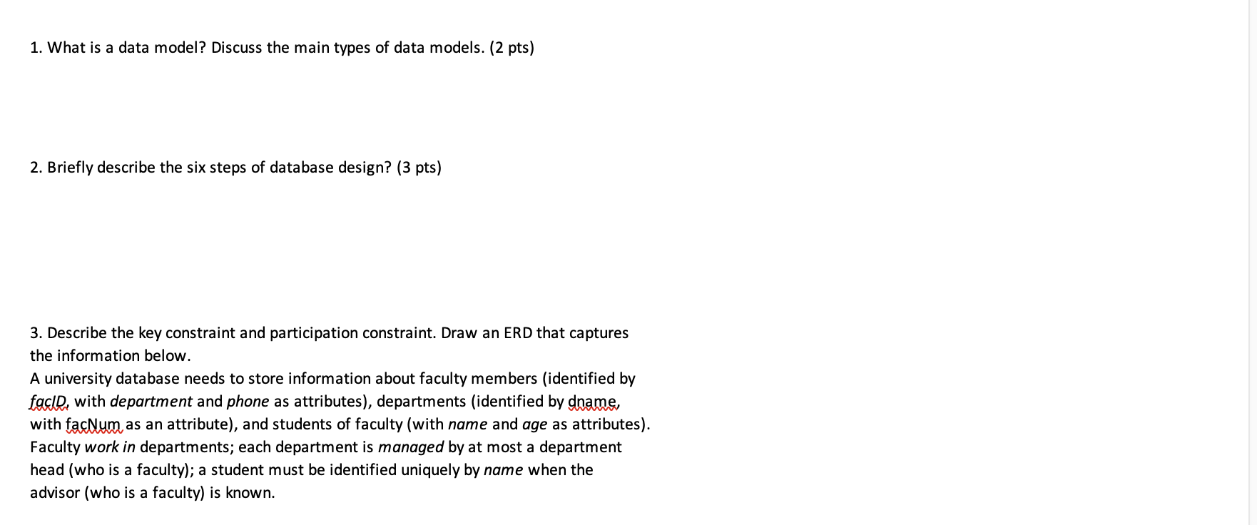 Solved Describe the key constraint and participation | Chegg.com