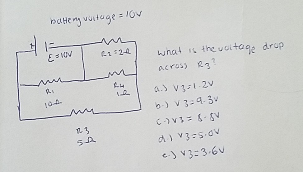 Solved battery voltage = lov E-lov 22=20 RL ih 100 what is | Chegg.com