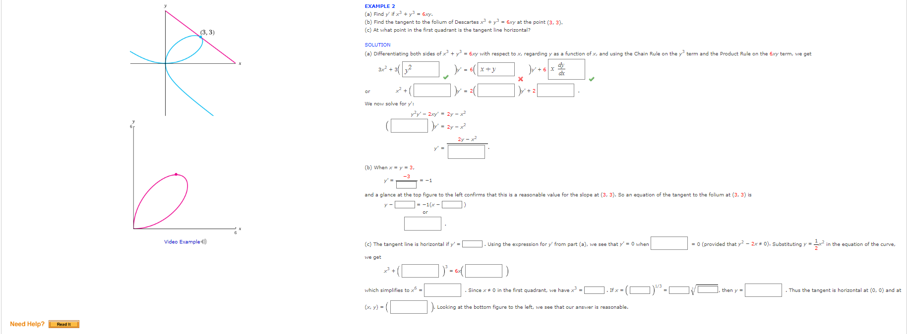 Solved (a) Find y′ if x3+y3=6xy. (b) Find the tangent to the | Chegg.com