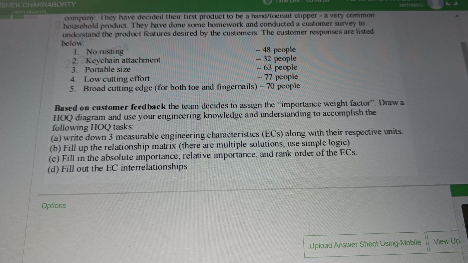 Solved company. They have decided their first product to be | Chegg.com