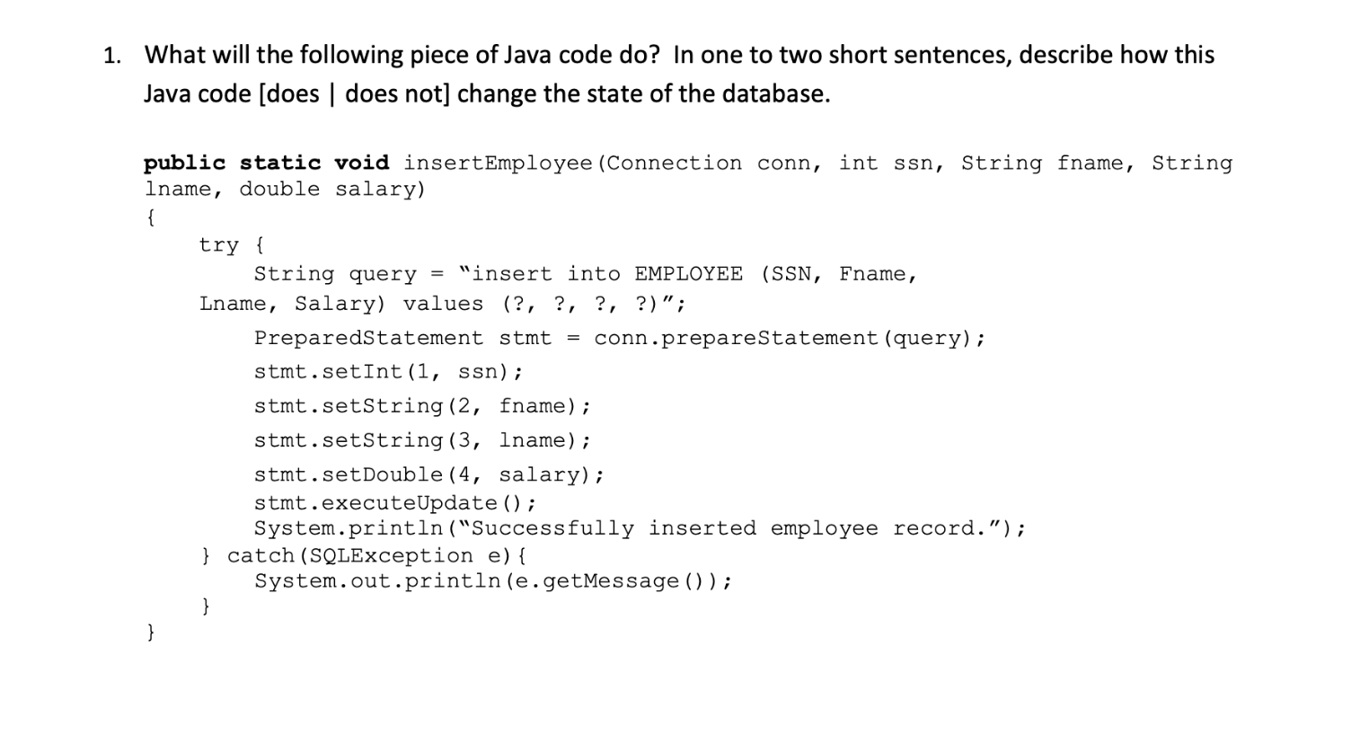 Solved 1. What will the following piece of Java code do? In | Chegg.com