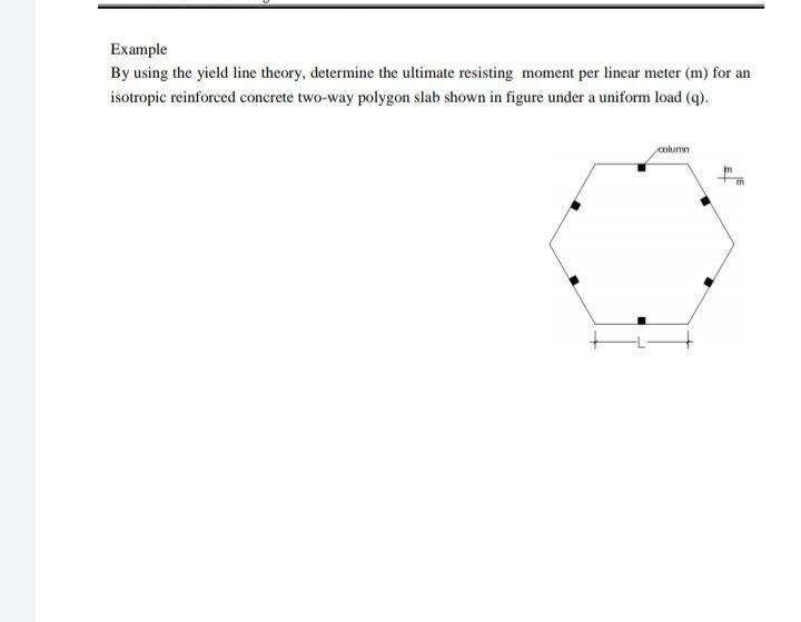 Solved Example By using the yield line theory, determine the | Chegg.com