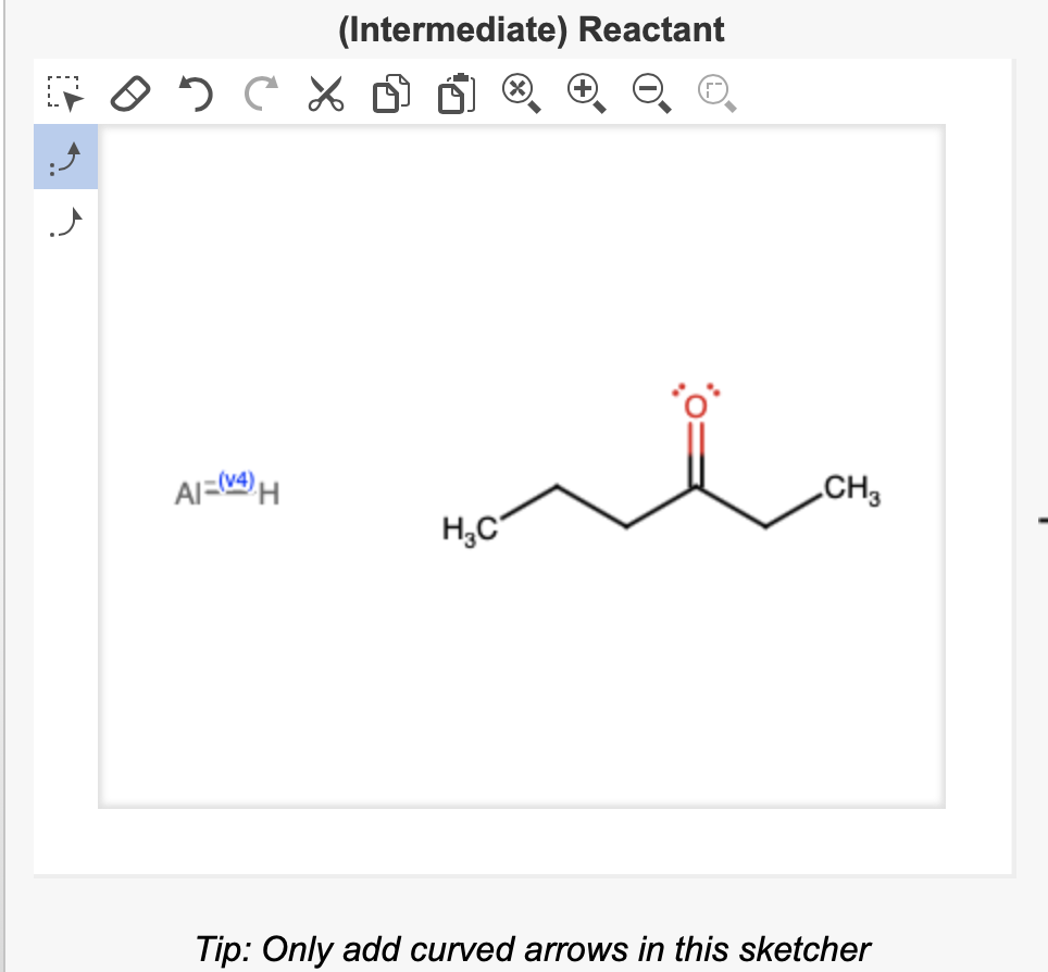 Solved (Intermediate) Reactant O O 2 X A1 =(4) CH3 H,C Tip: | Chegg.com