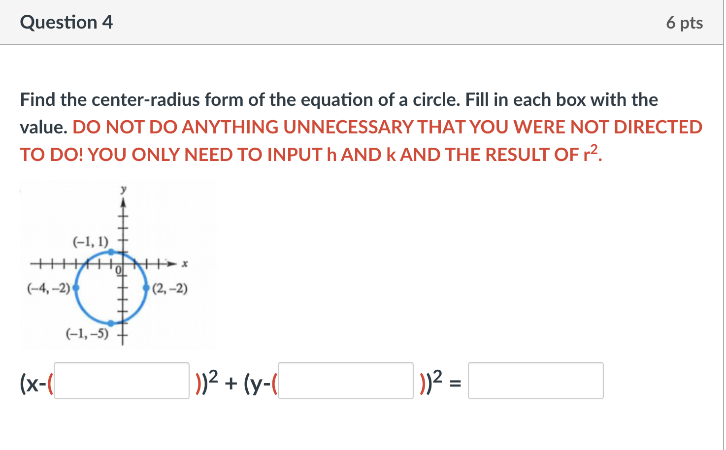 Solved Find the center-radius form of the equation of a | Chegg.com