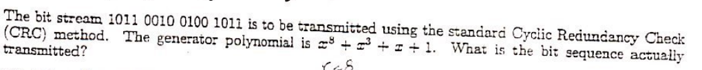 Solved The bit stream 1011001001001011 is to be transmitted | Chegg.com