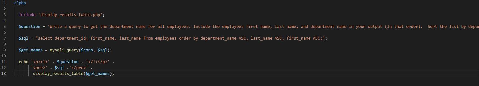 I need to write a query to get the department name | Chegg.com
