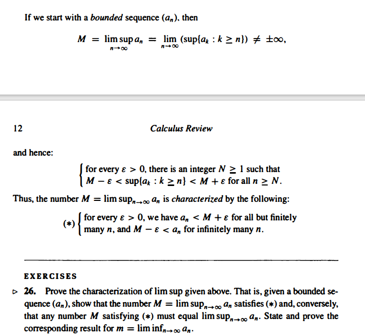 Solved If we start with a bounded sequence (an), then | Chegg.com