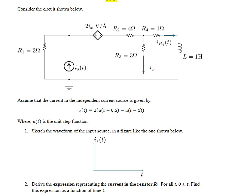 Solved Consider the circuit shown below.Assume that the | Chegg.com