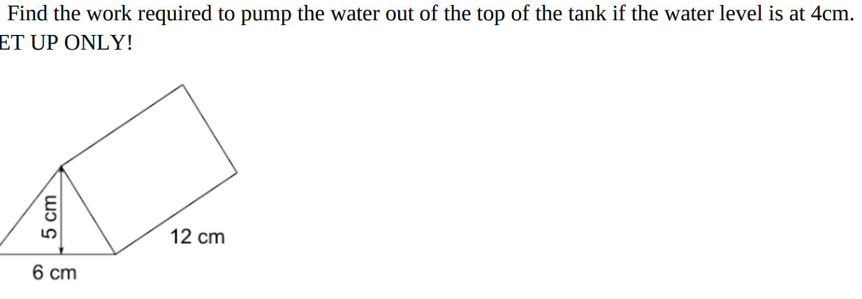 Solved Find the work required to pump the water out of the | Chegg.com