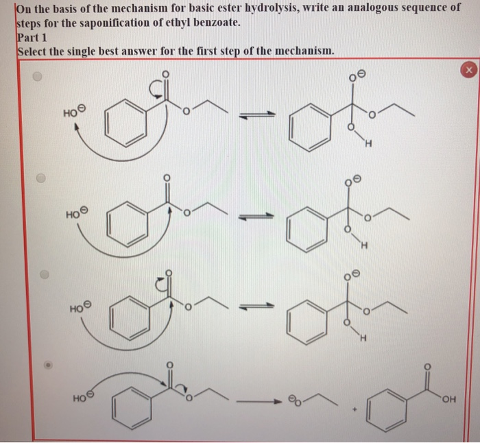 Solved On the basis of the mechanism for basic ester | Chegg.com