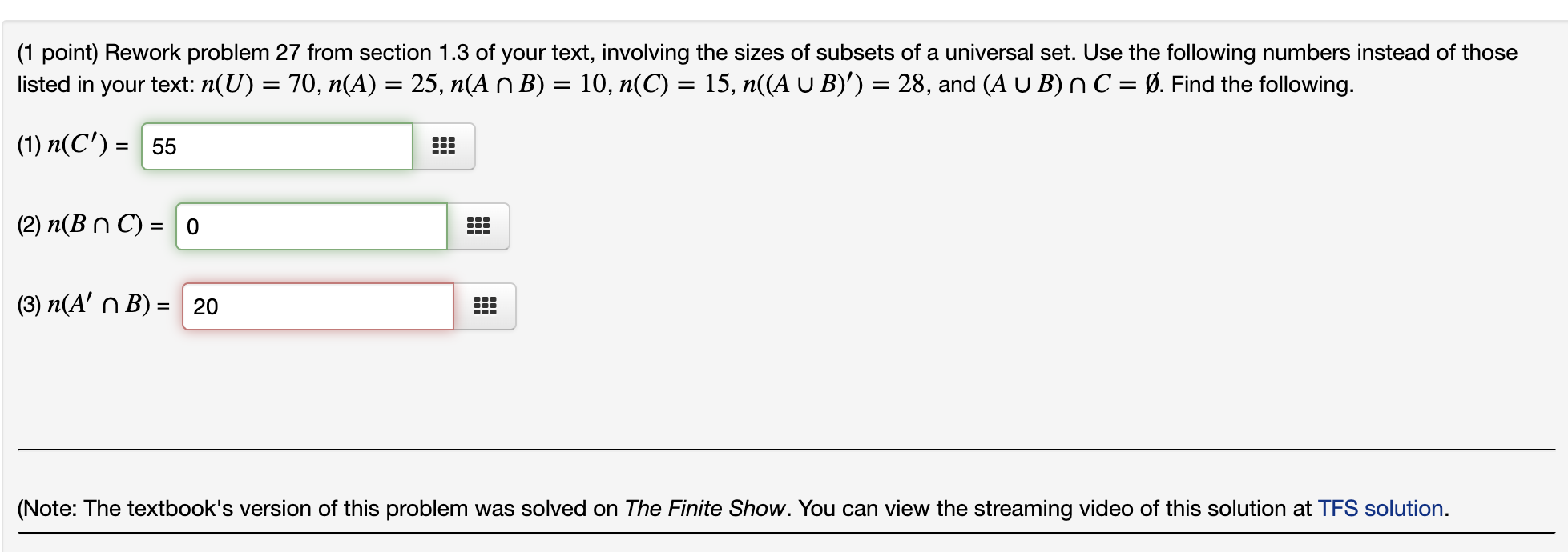 Solved 1 Point Rework Problem 27 From Section 1 3 Of Your