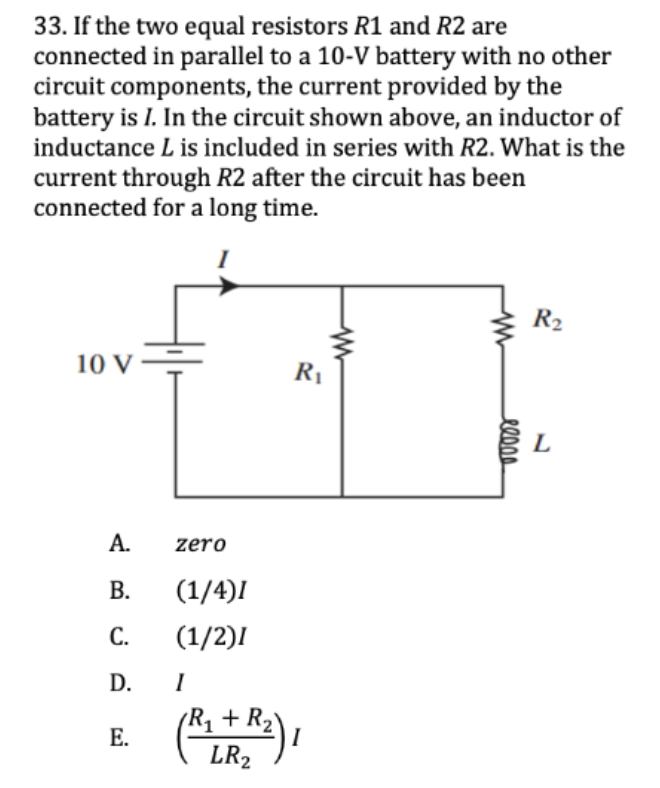 Solved If the two equal resistors R1 and R2 are connected in | Chegg.com