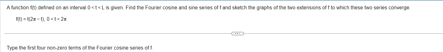 Solved A function f(t) defined on an interval 0 | Chegg.com