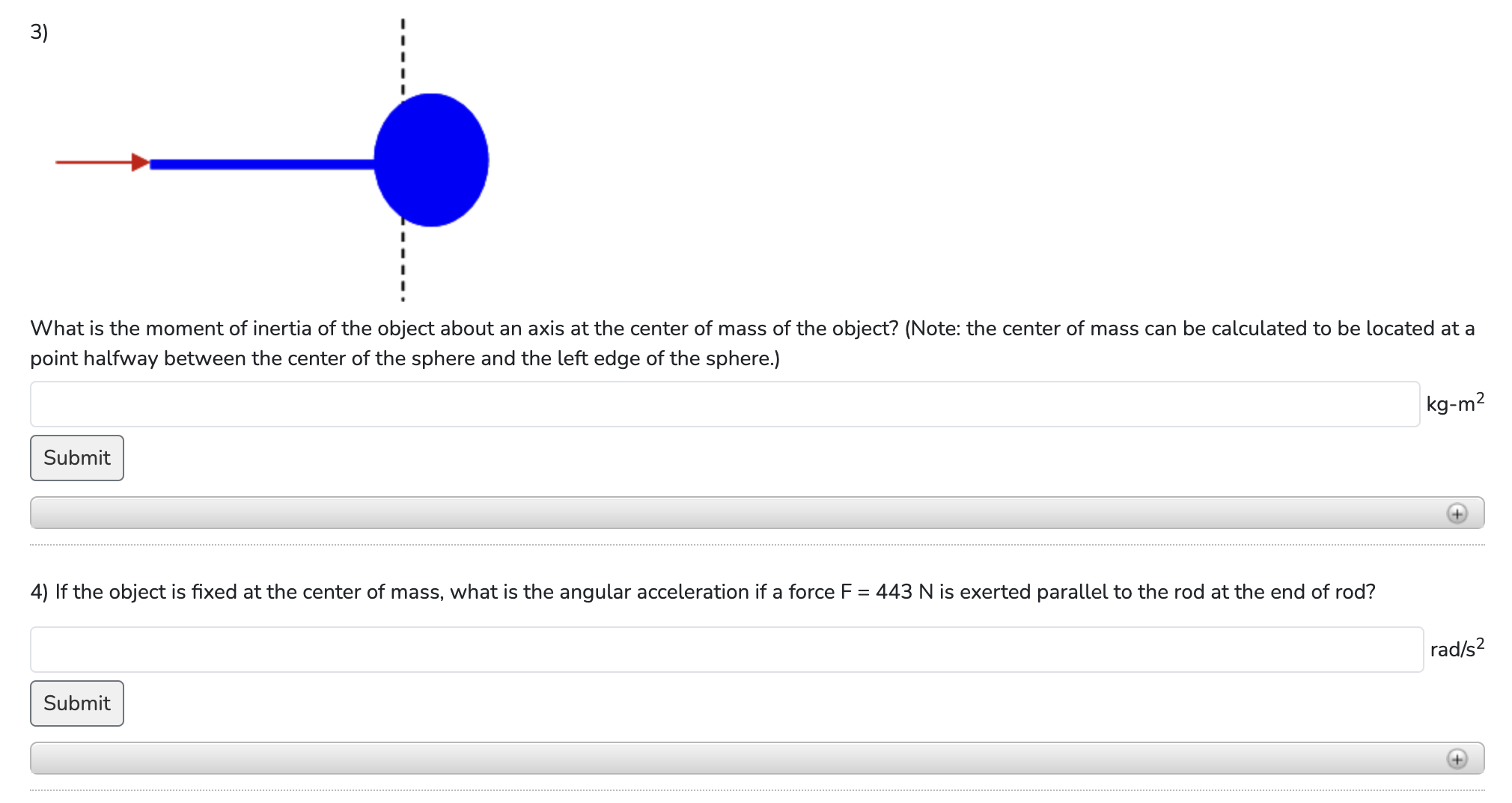 Solved An object is formed by attaching a uniform, thin rod | Chegg.com