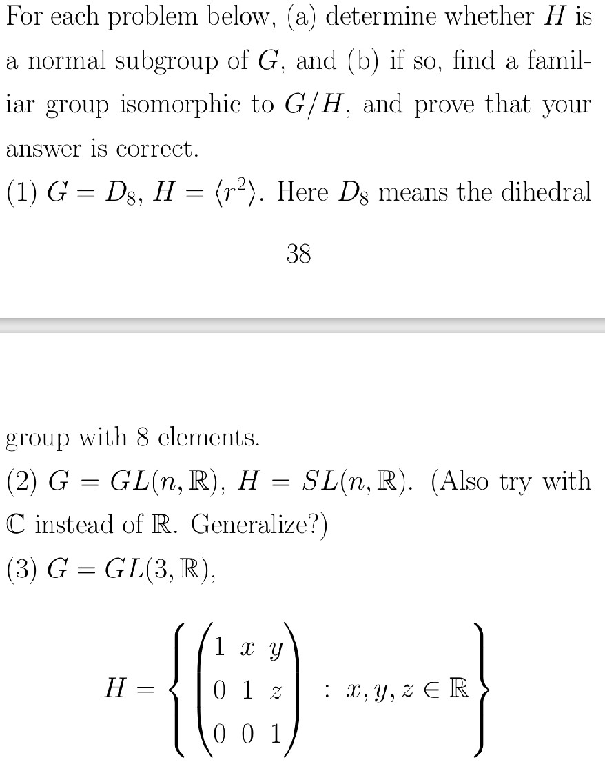 Solved For each problem below, (a) determine whether II is a | Chegg.com