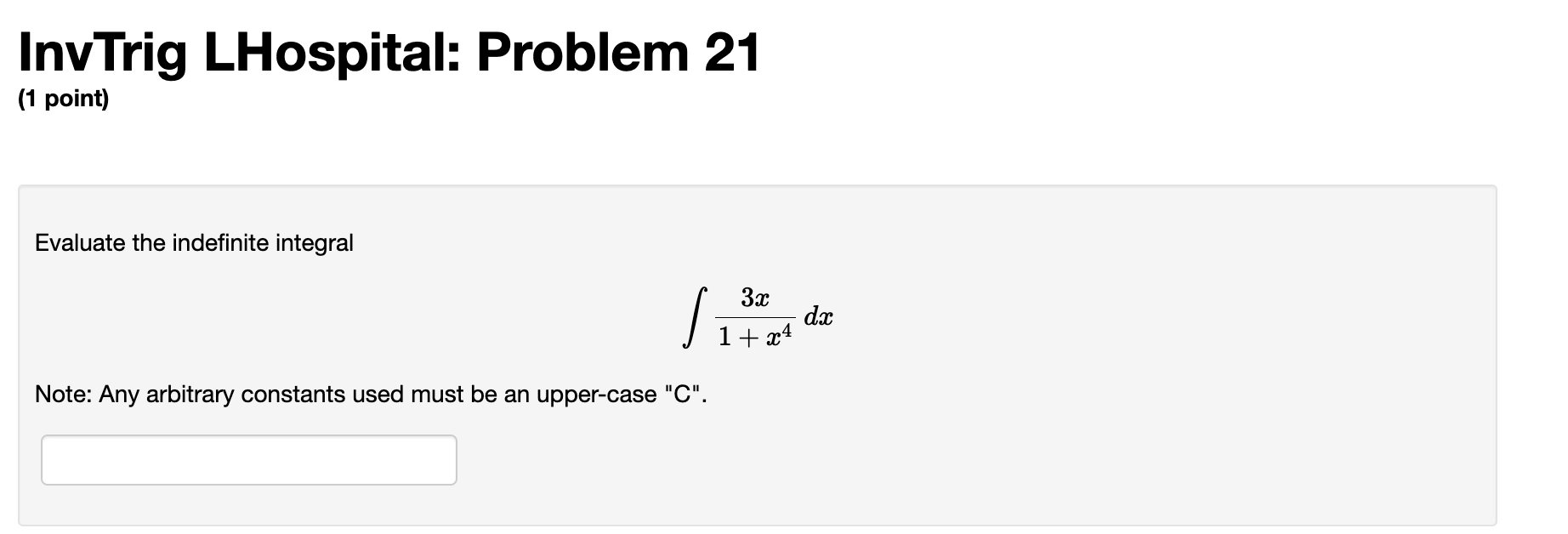 Solved InvTrig LHospital: Problem 17 (1 point) Find the | Chegg.com