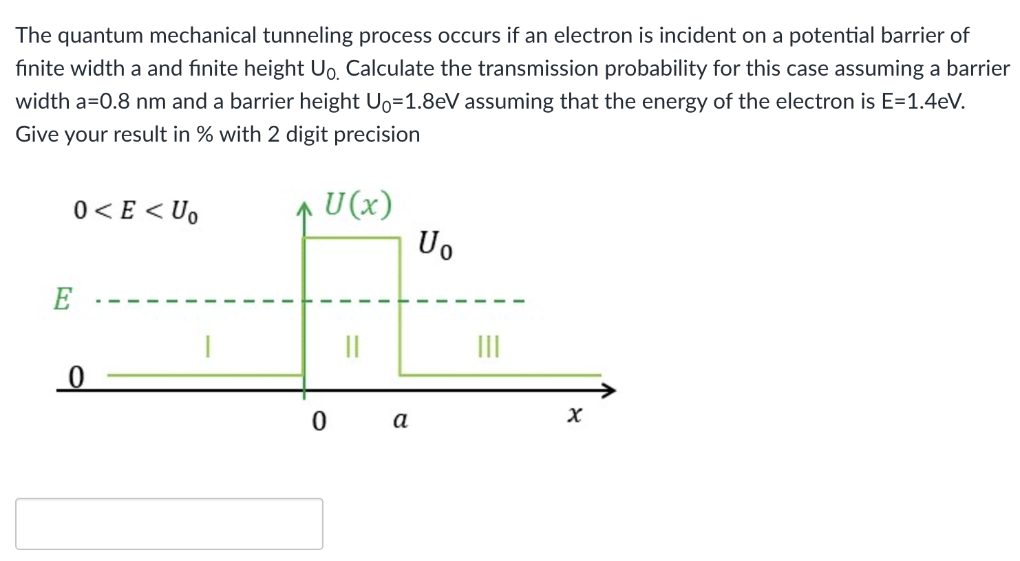 Solved The quantum mechanical tunneling process occurs if an | Chegg.com
