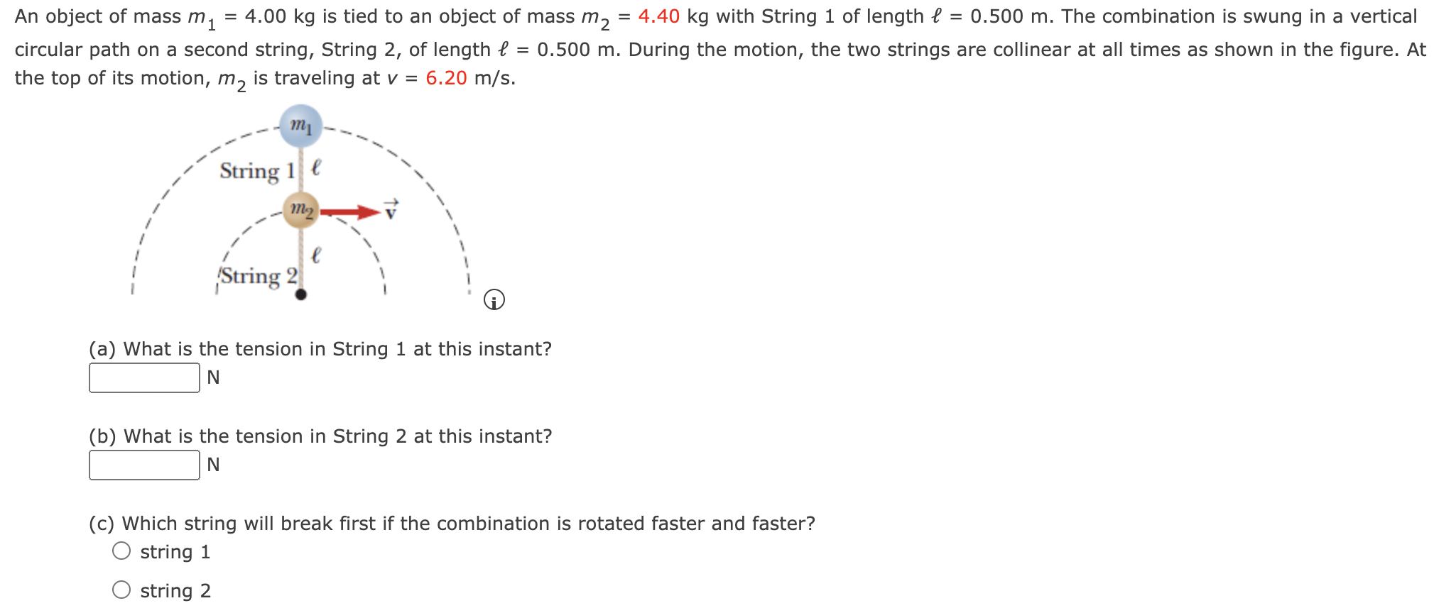 Solved An object of mass m1=4.00 kg is tied to an object of | Chegg.com Solved An object of mass m1=4.00 kg is tied to an object of | Chegg.com
