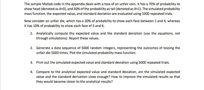 Solved The sample Matlab code in the appendix deals with a | Chegg.com