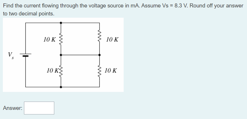 Solved Find the current flowing through the voltage source | Chegg.com