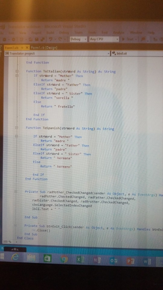 Solved ub and Function Procedures Create a Windows Forms | Chegg.com