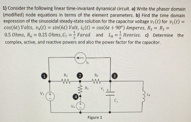 Solved 1) Consider the following linear time-invariant | Chegg.com